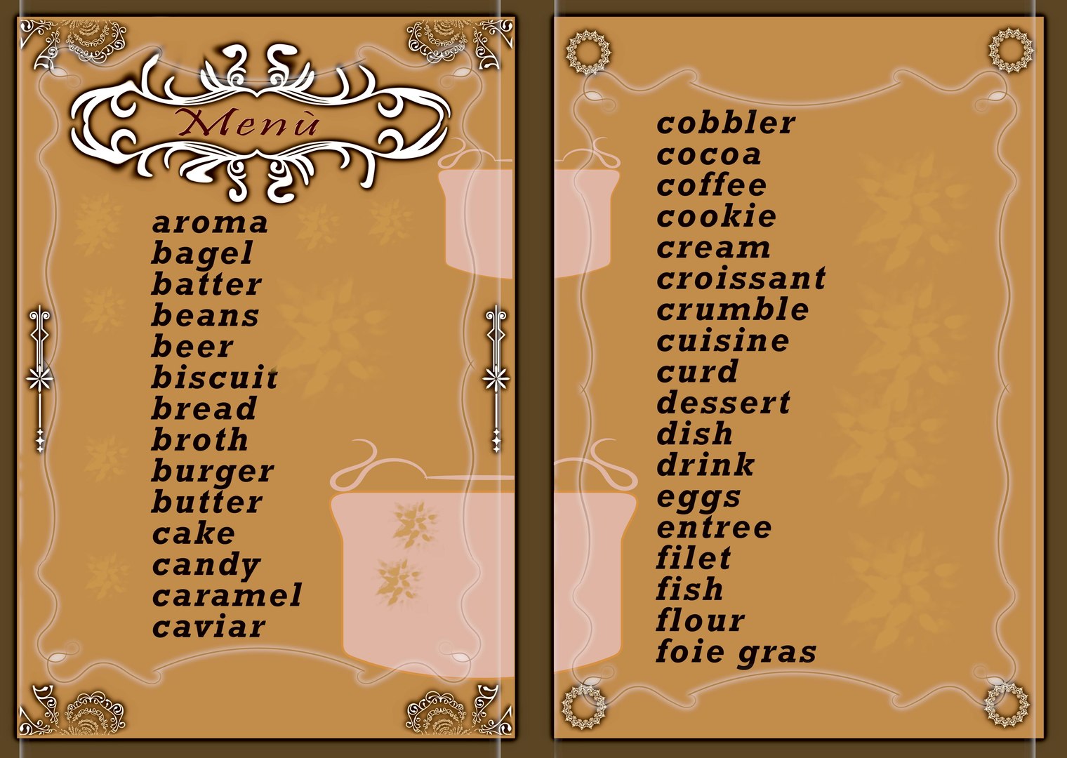 3D Menu Food Model - TurboSquid 1650559