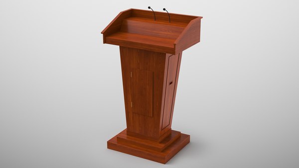 modelo 3d Podio con micrófonos - TurboSquid 2010290