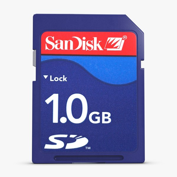 sd card 1 gb 3d model