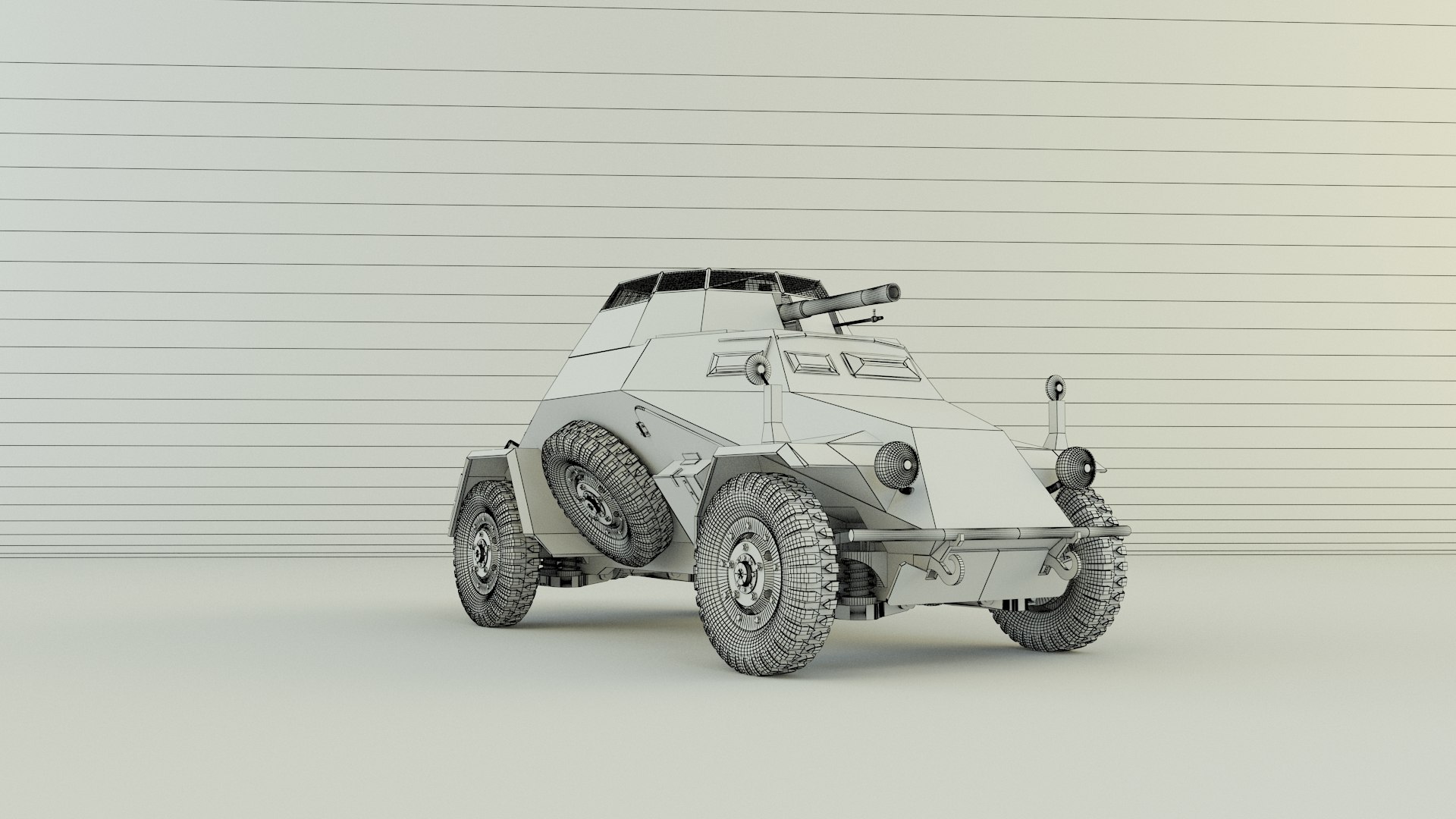 SDKFZ-222 Military Vehicle 3D Model - TurboSquid 2350312