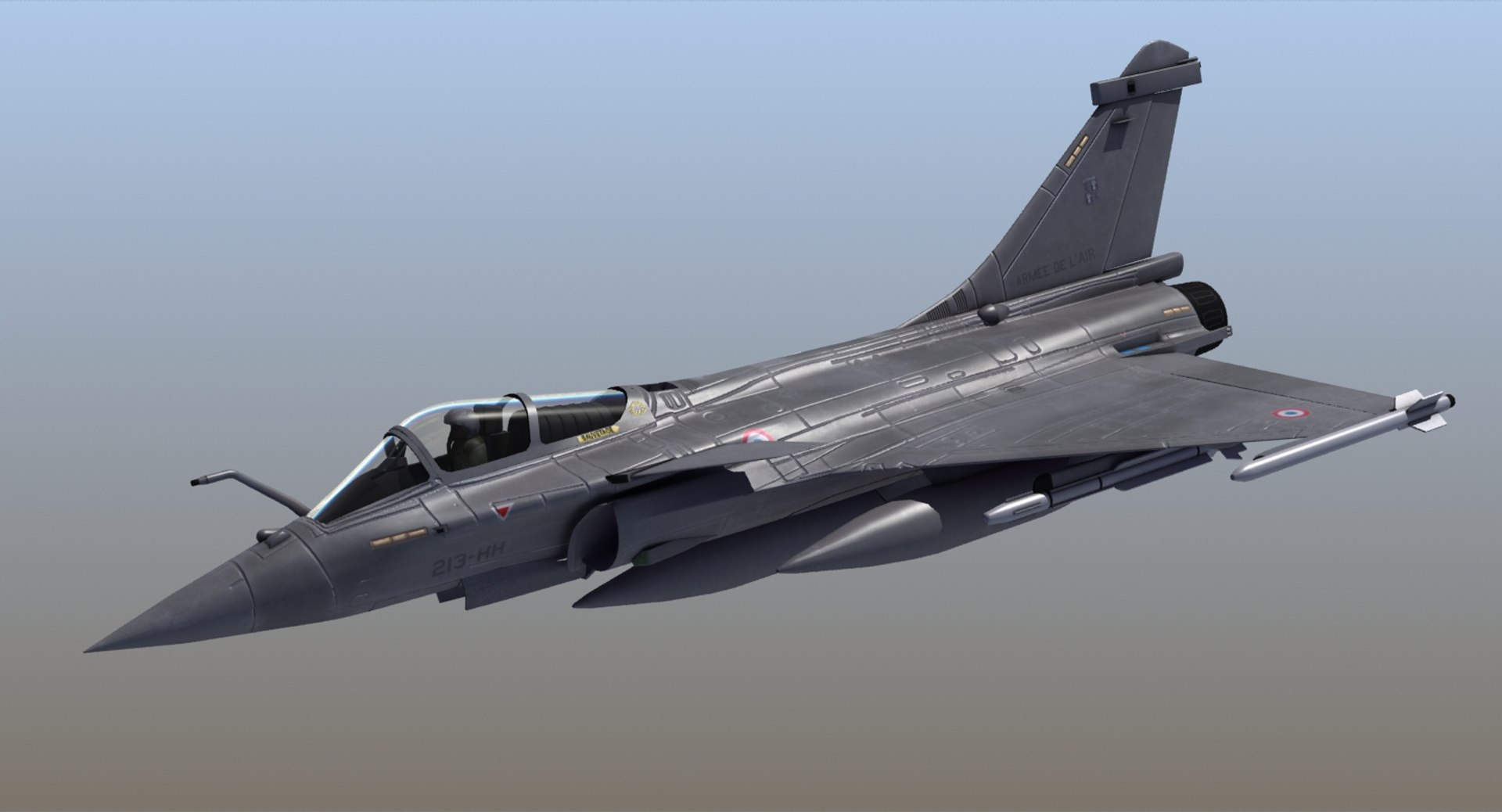 3d Rafale C Military Fighter Jet Model