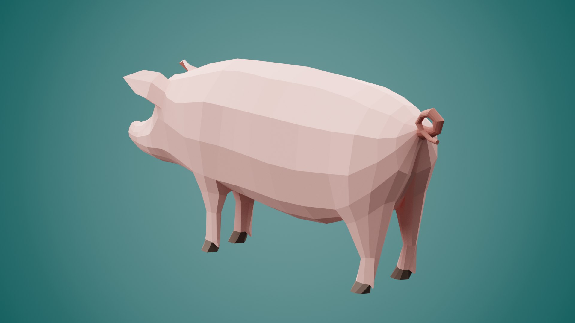 Stylized Lowpoly PIG 3D Model - TurboSquid 2185959
