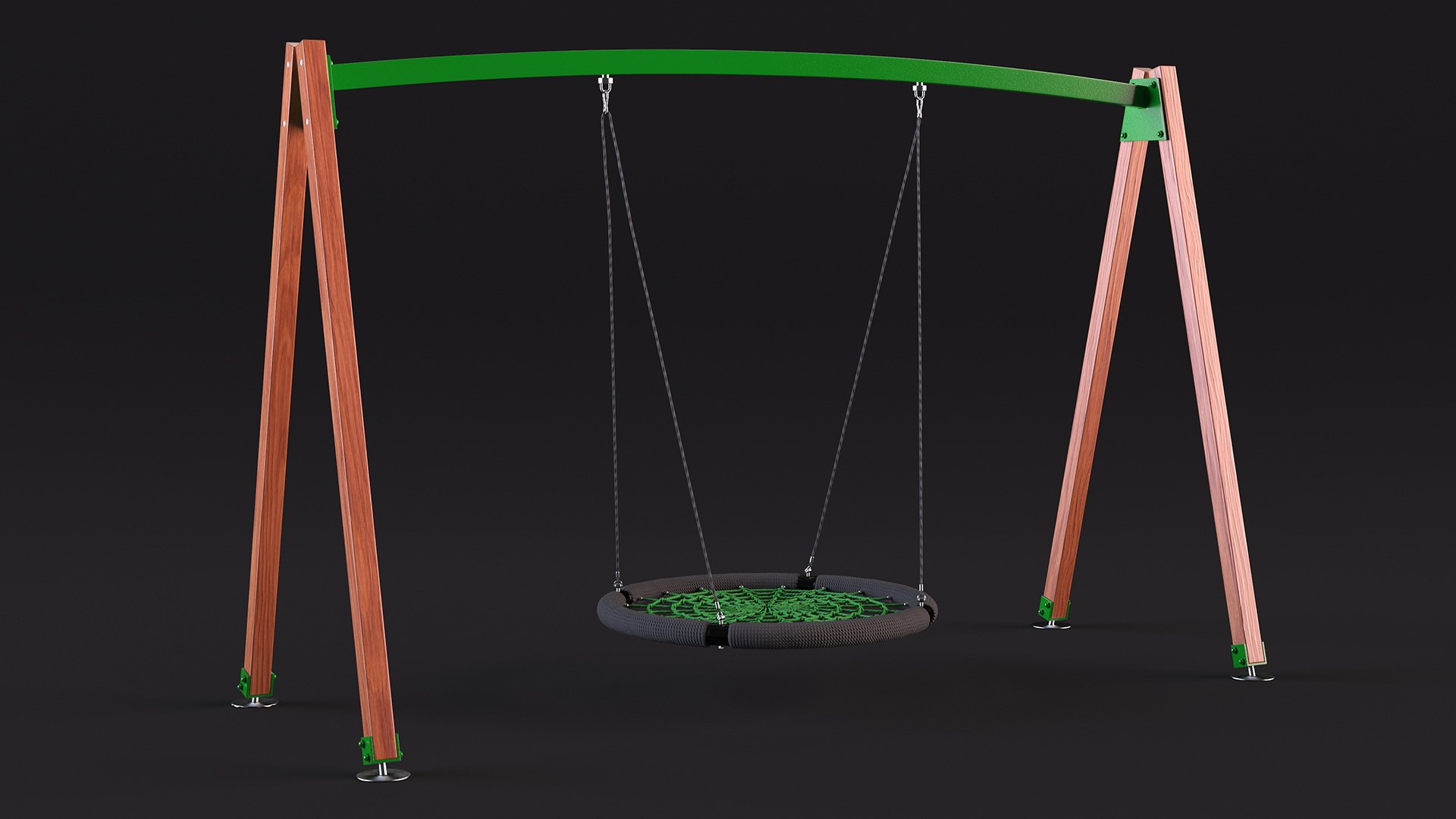 3D Nest Saucer Web Swing Green Model - TurboSquid 2157520