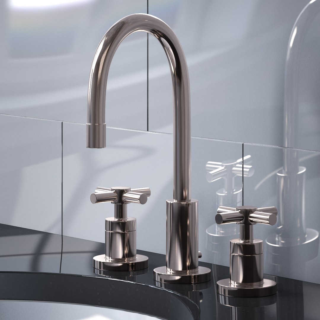 Sutton Cross-handle 8in Widespread Model - TurboSquid 1156637