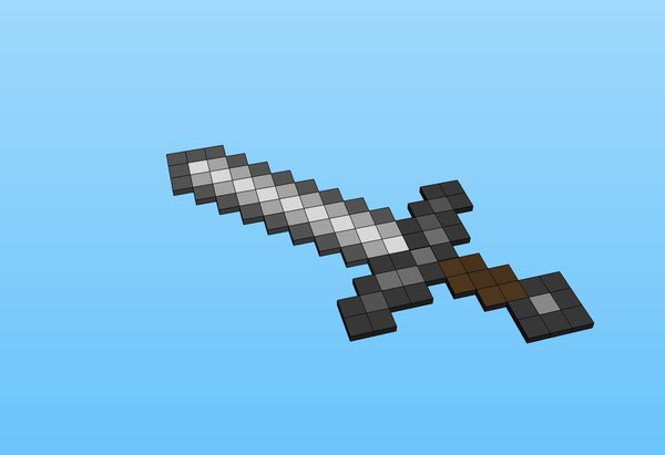 3ds max minecraft sword