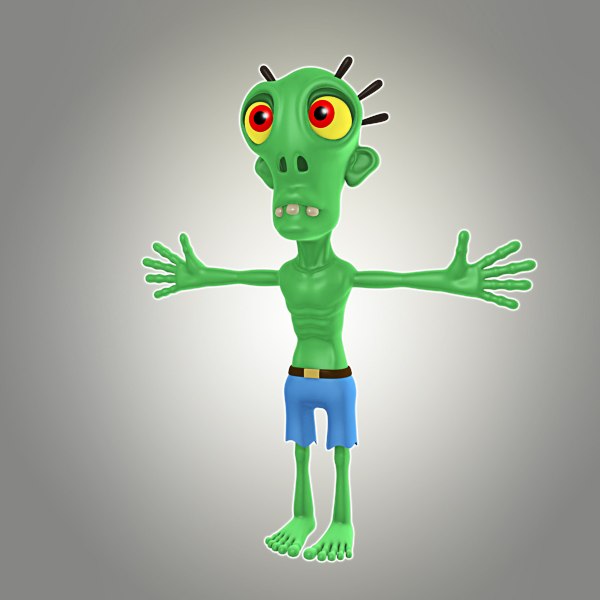 modelo 3d zombie de dibujos animados 3 - TurboSquid 691803