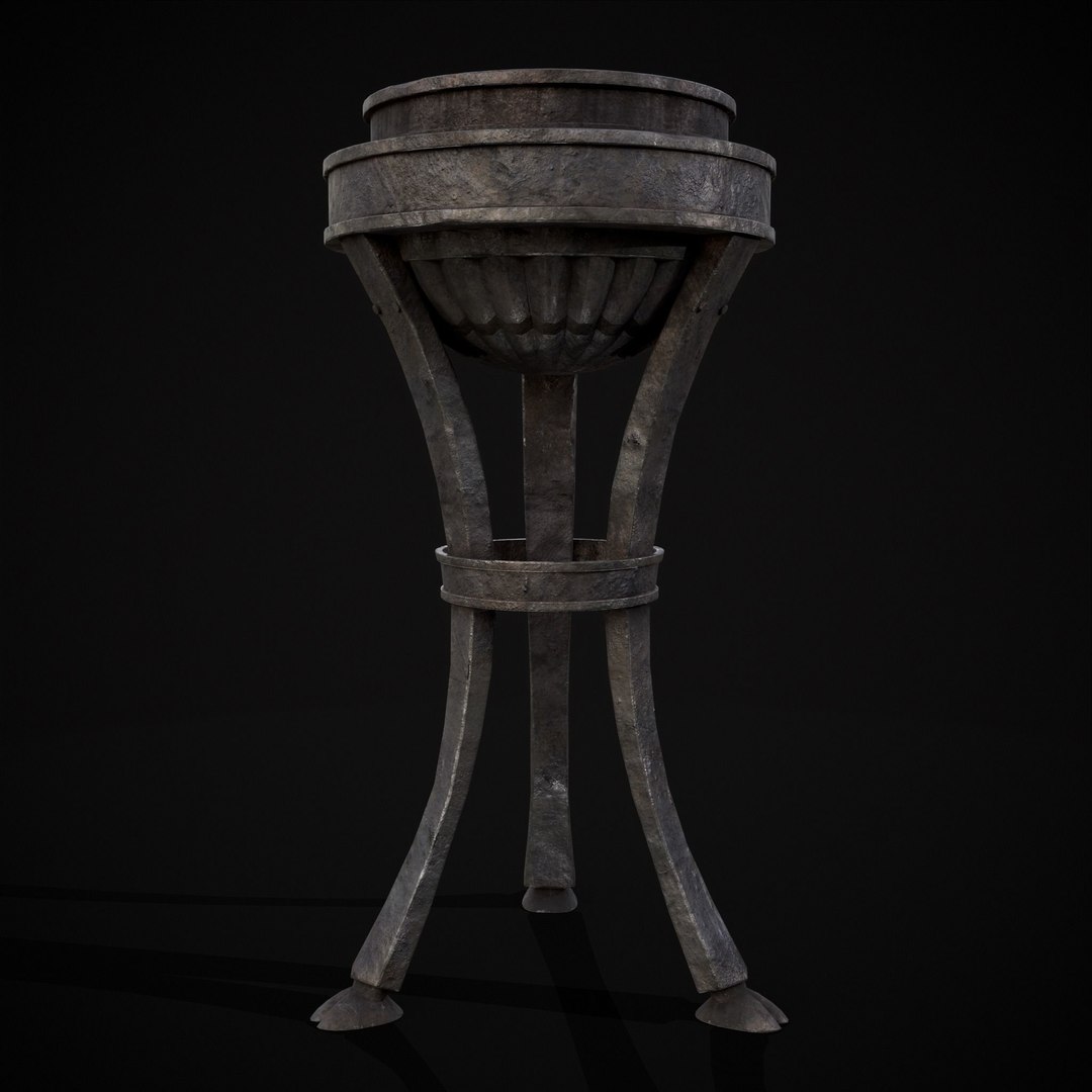Medieval Rustic Iron Brazier 3D model - TurboSquid 1979866