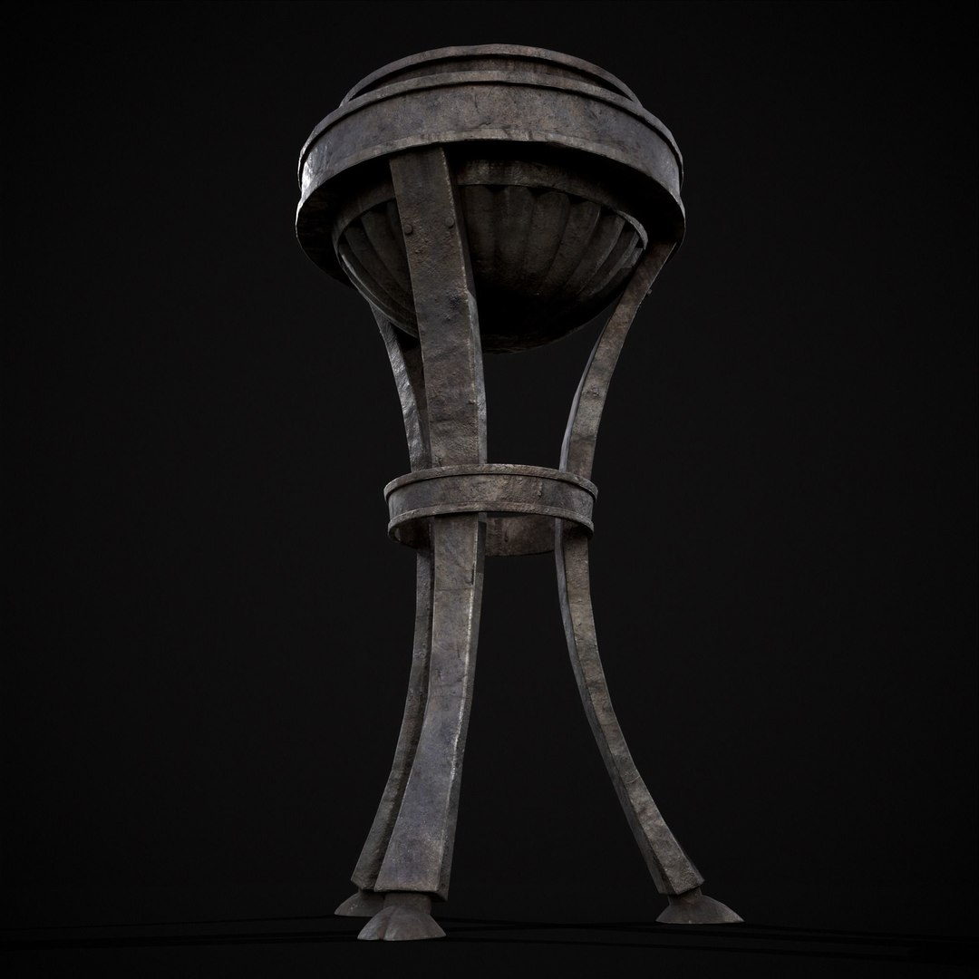 Medieval Rustic Iron Brazier 3D Model - TurboSquid 1979866