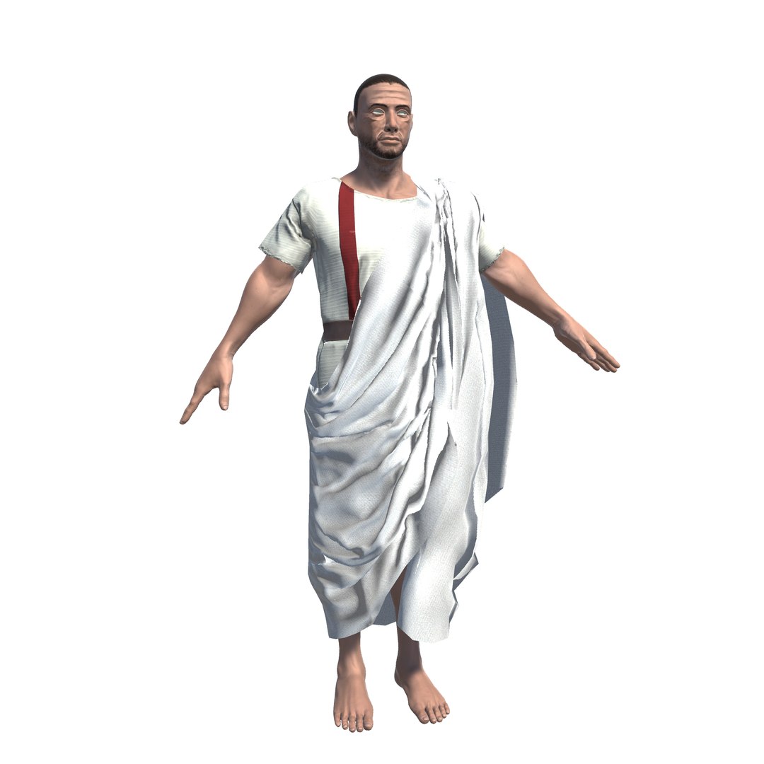 3D Model Roman Senator Toga - TurboSquid 1535656