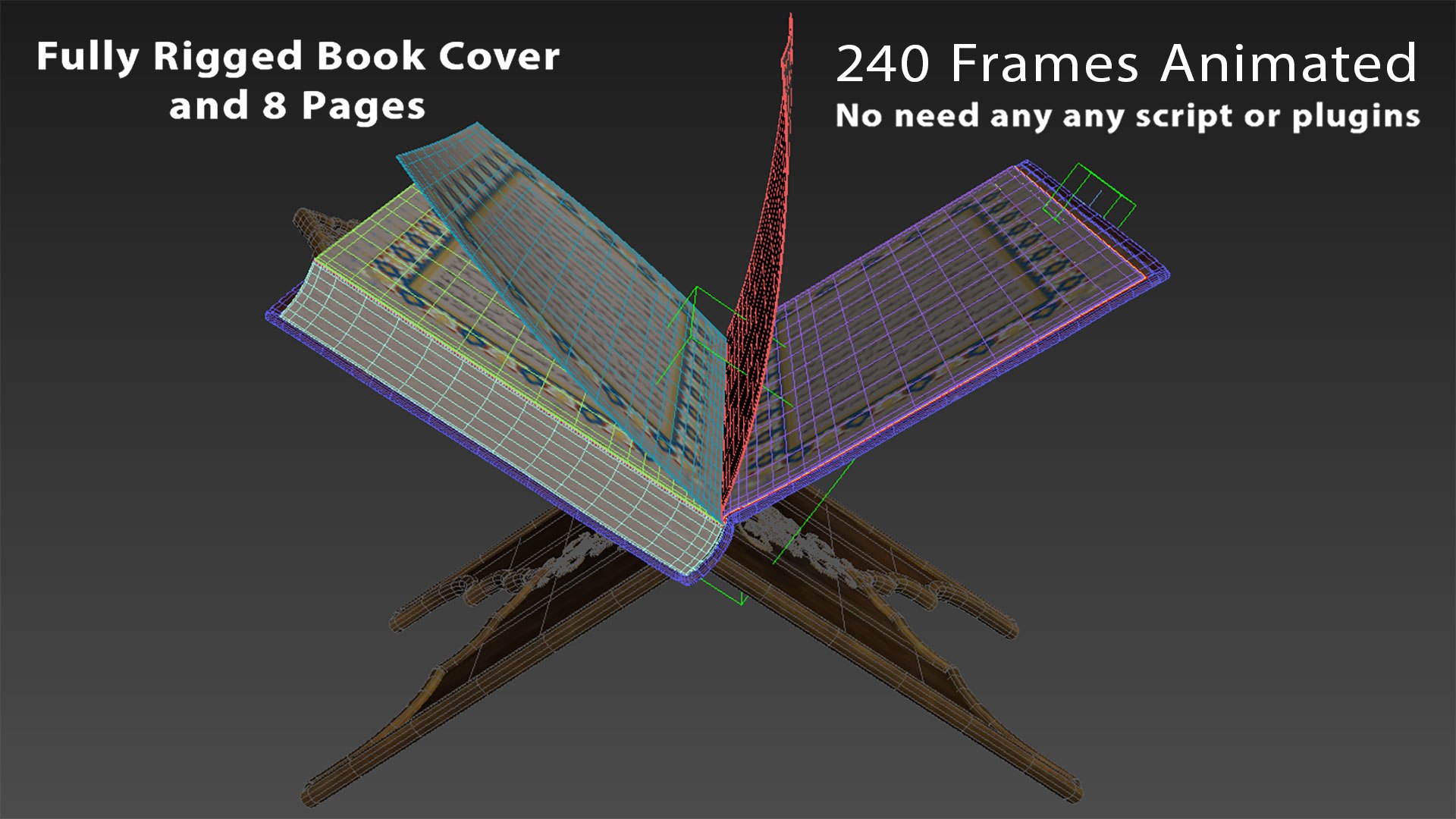 3D Book Quran With Stand-Animated-8K Texture - TurboSquid 1799010