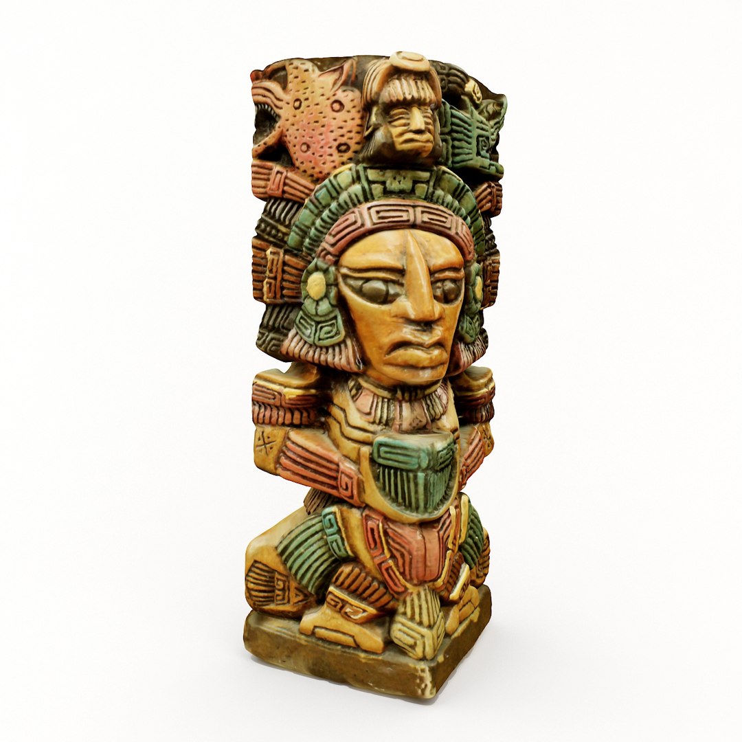 3d aztec figure replica