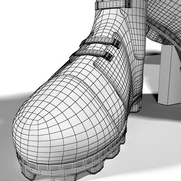3d model of sci-fi boots