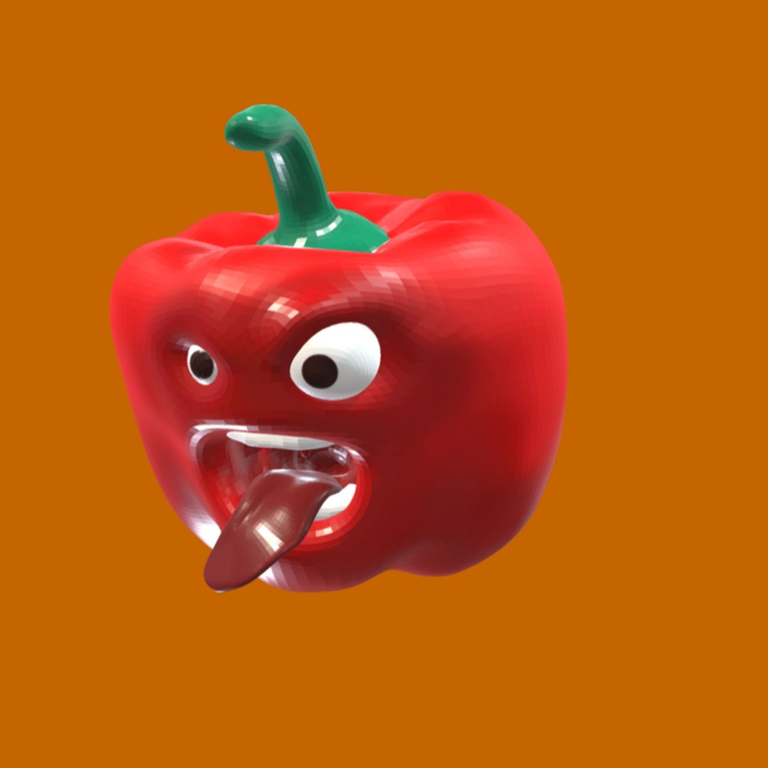 Angry Pepper 3D Model - TurboSquid 1597828