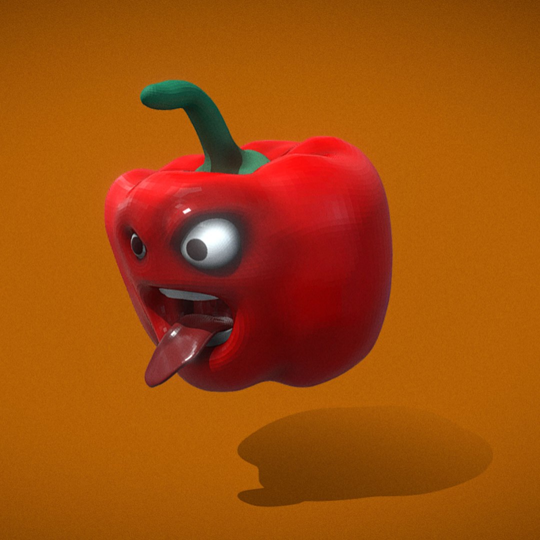 Angry Pepper 3D Model - TurboSquid 1597828