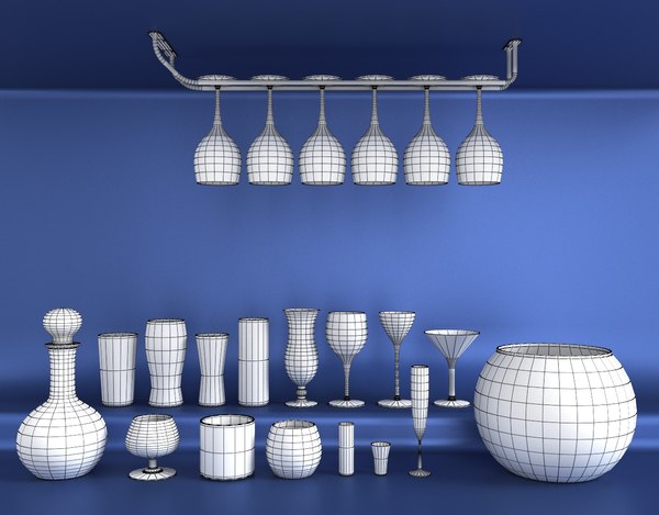 bar glass 3d model
