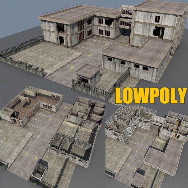 3d factory complex model