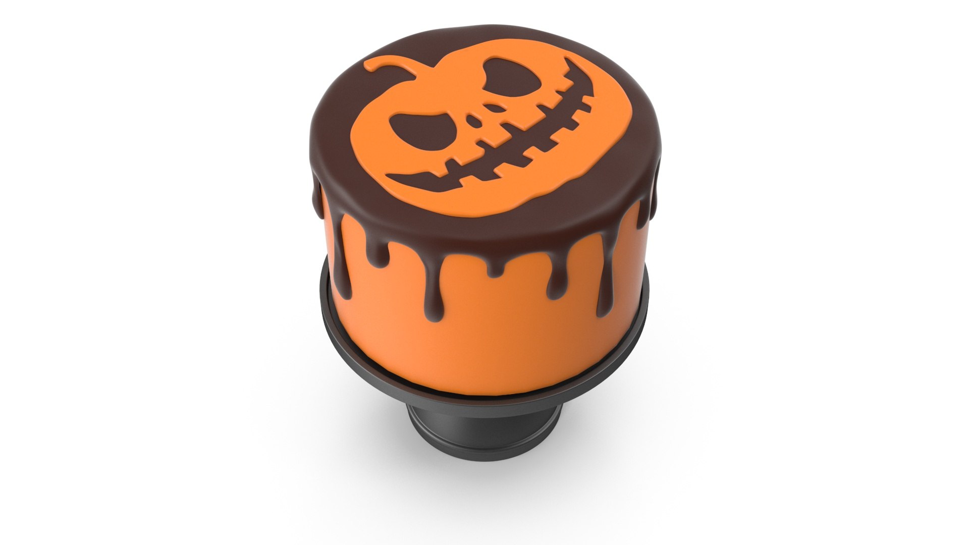 3D Halloween Cake With Pumpkin Face Topper - TurboSquid 1792629
