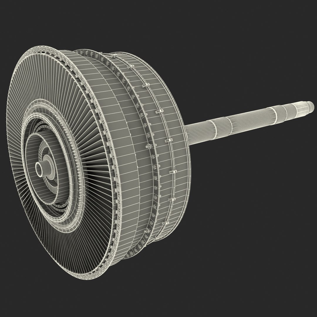 Aircraft Jet Turbine 2 C4d