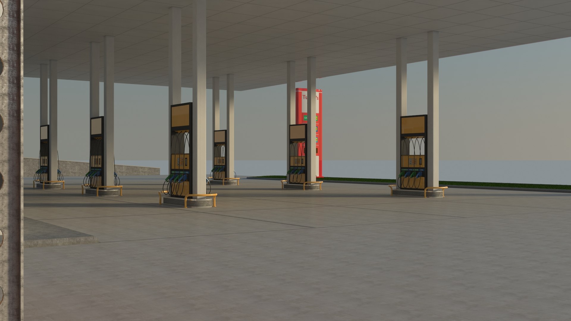 3D gas station fuel - TurboSquid 1379258