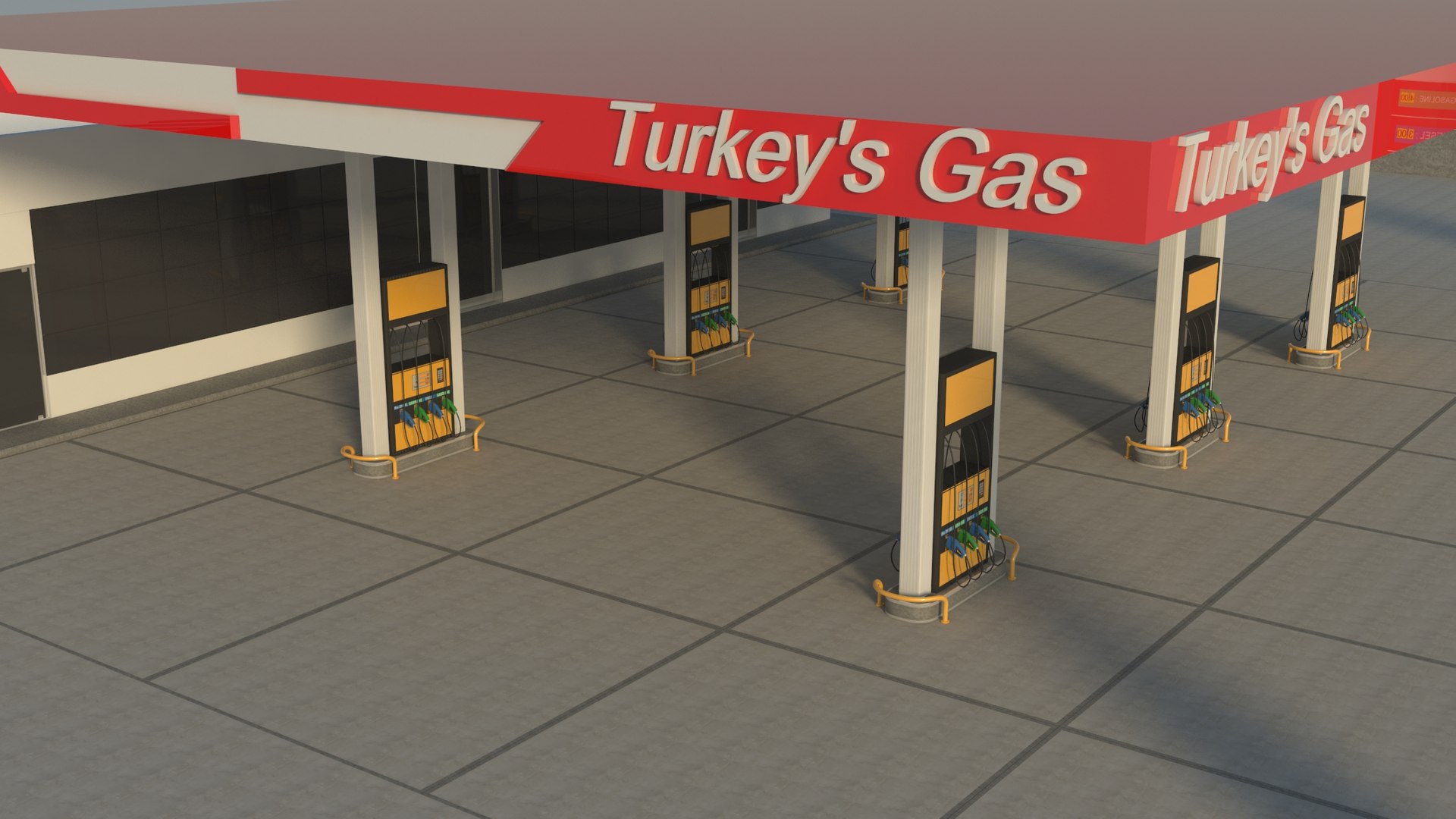 3D gas station fuel - TurboSquid 1379258