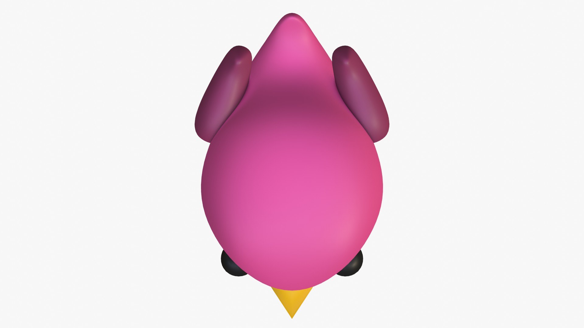 3D Cartoon Pink Birdie - TurboSquid 2019058