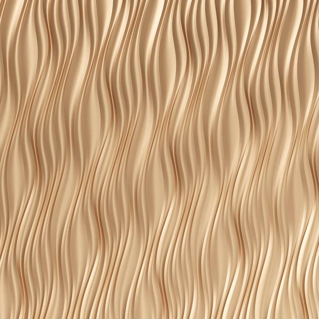 Wavy Seamless Wall Panel 3D - TurboSquid 2029442