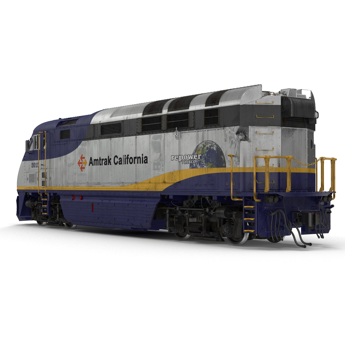 diesel electric train amtrak 3d max