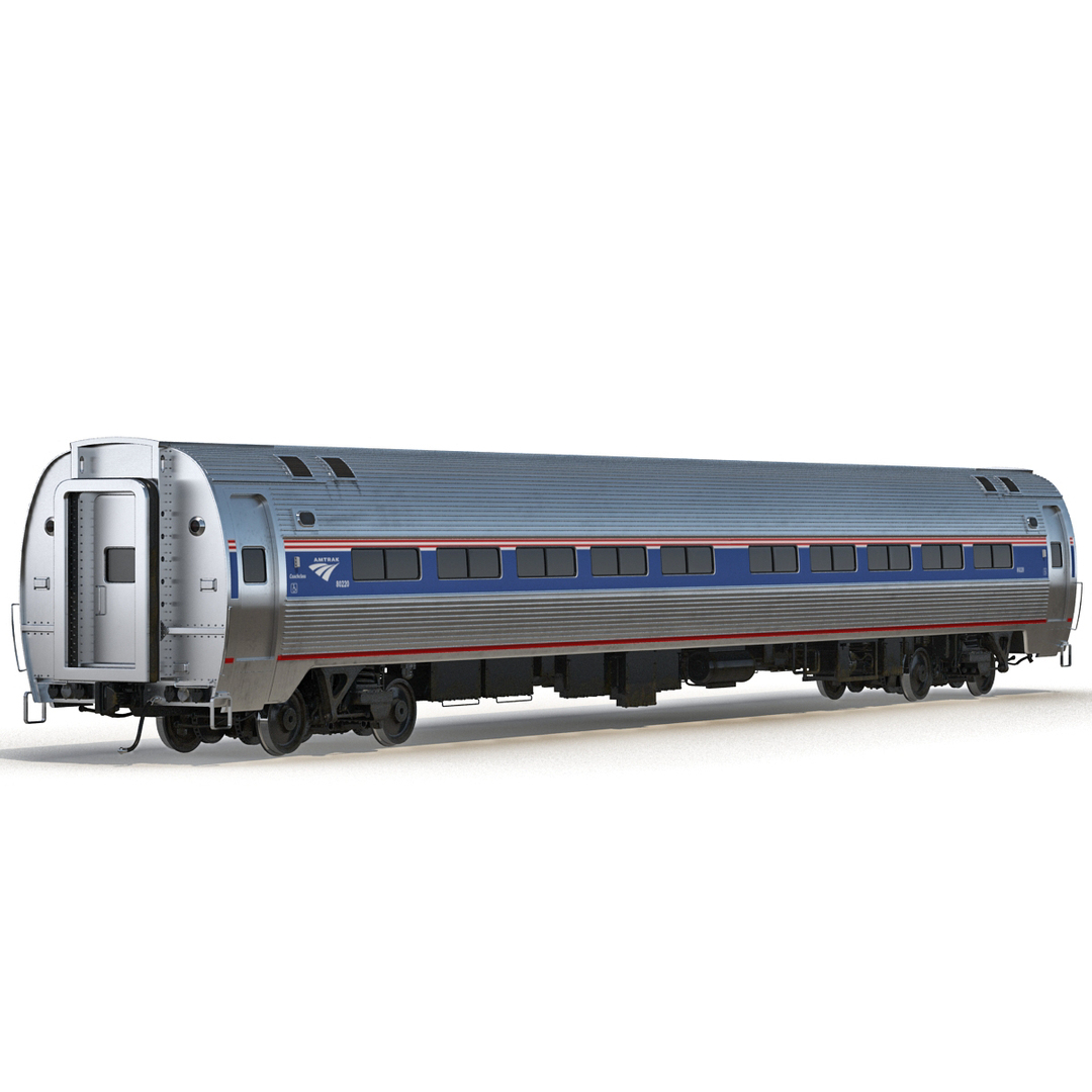 diesel electric train amtrak 3d max