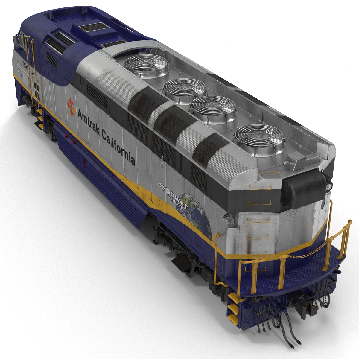 diesel electric train amtrak 3d max
