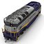 Diesel Electric Train Amtrak 3d Max