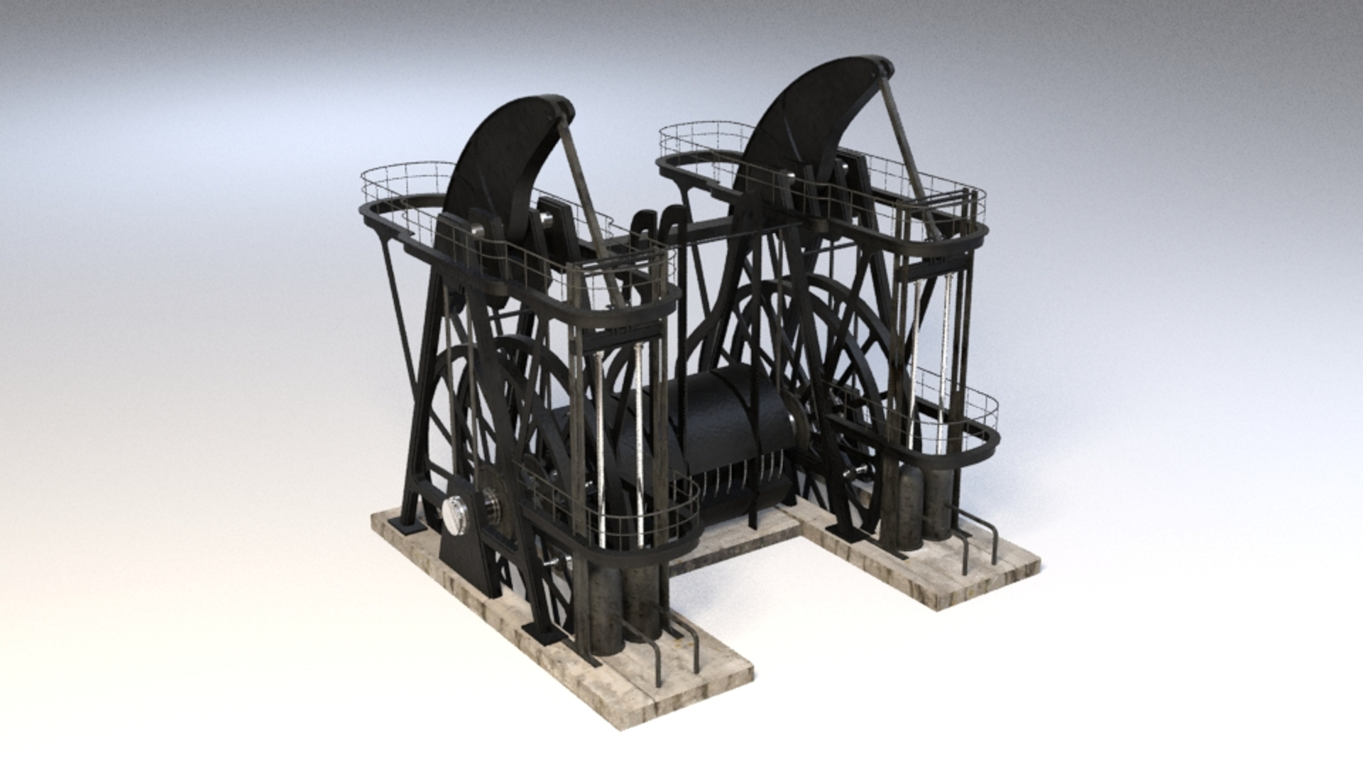 3d Model Industrial Oil Pump