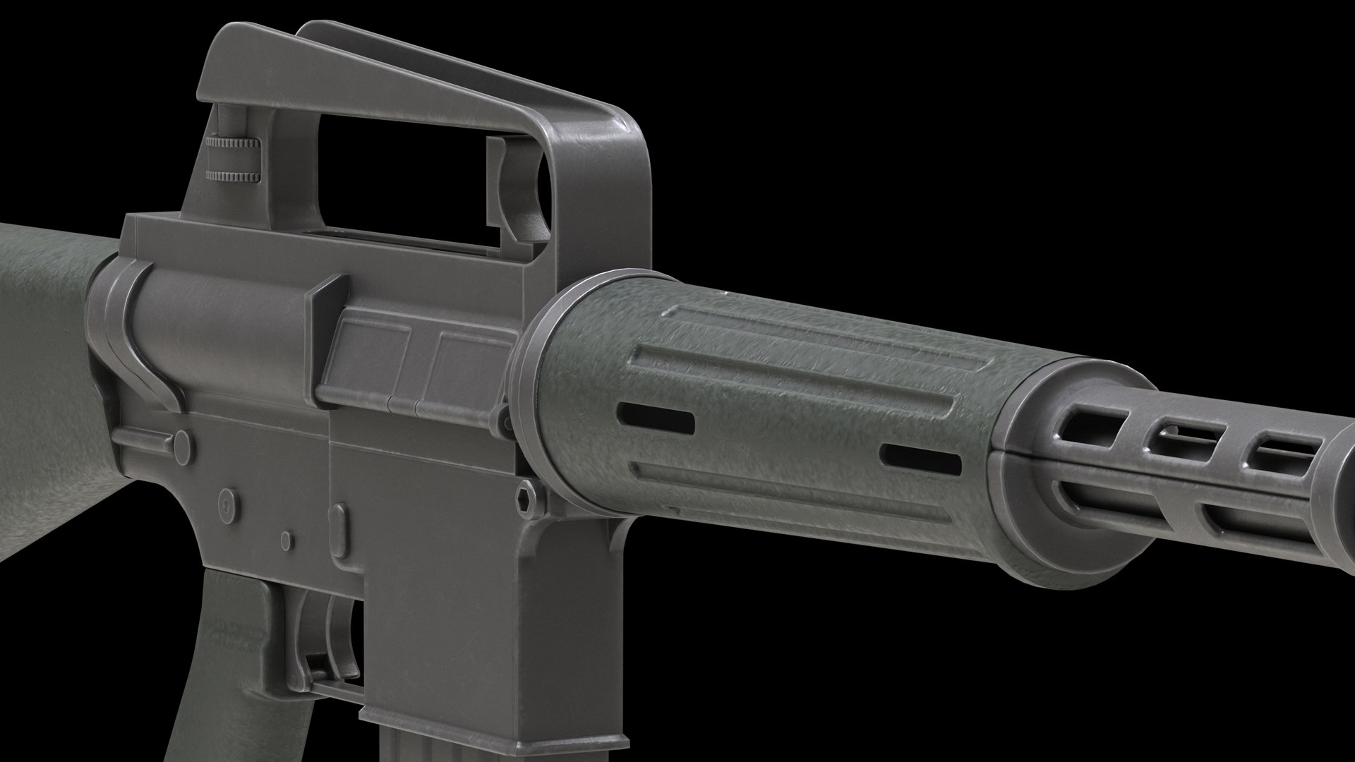 3D Armalite AR-10 Low Poly - TurboSquid 1789816