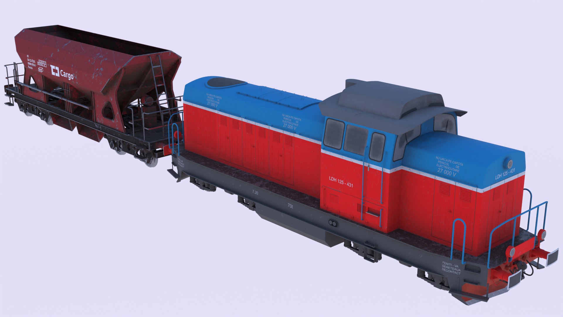 Cargo Train PBR II Model - TurboSquid 2282111