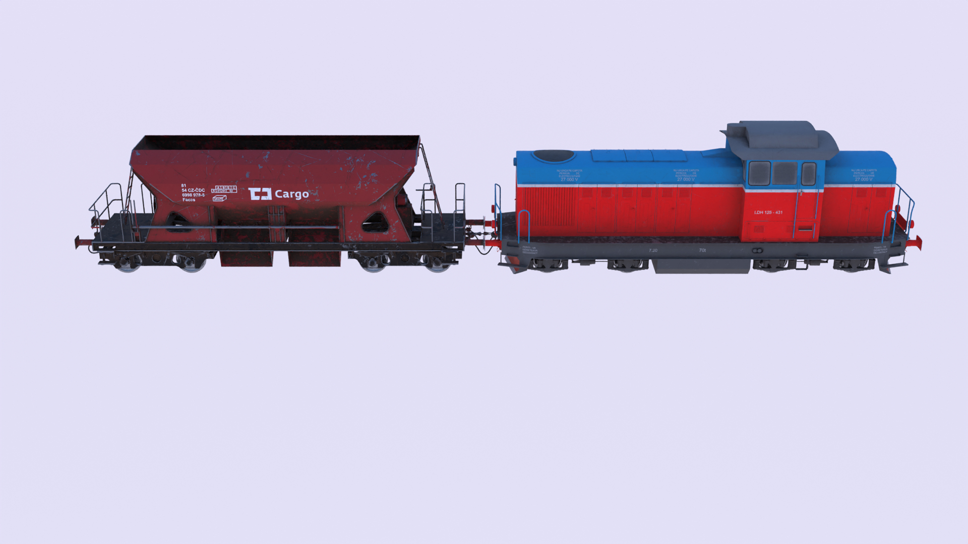 Cargo Train PBR II Model - TurboSquid 2282111