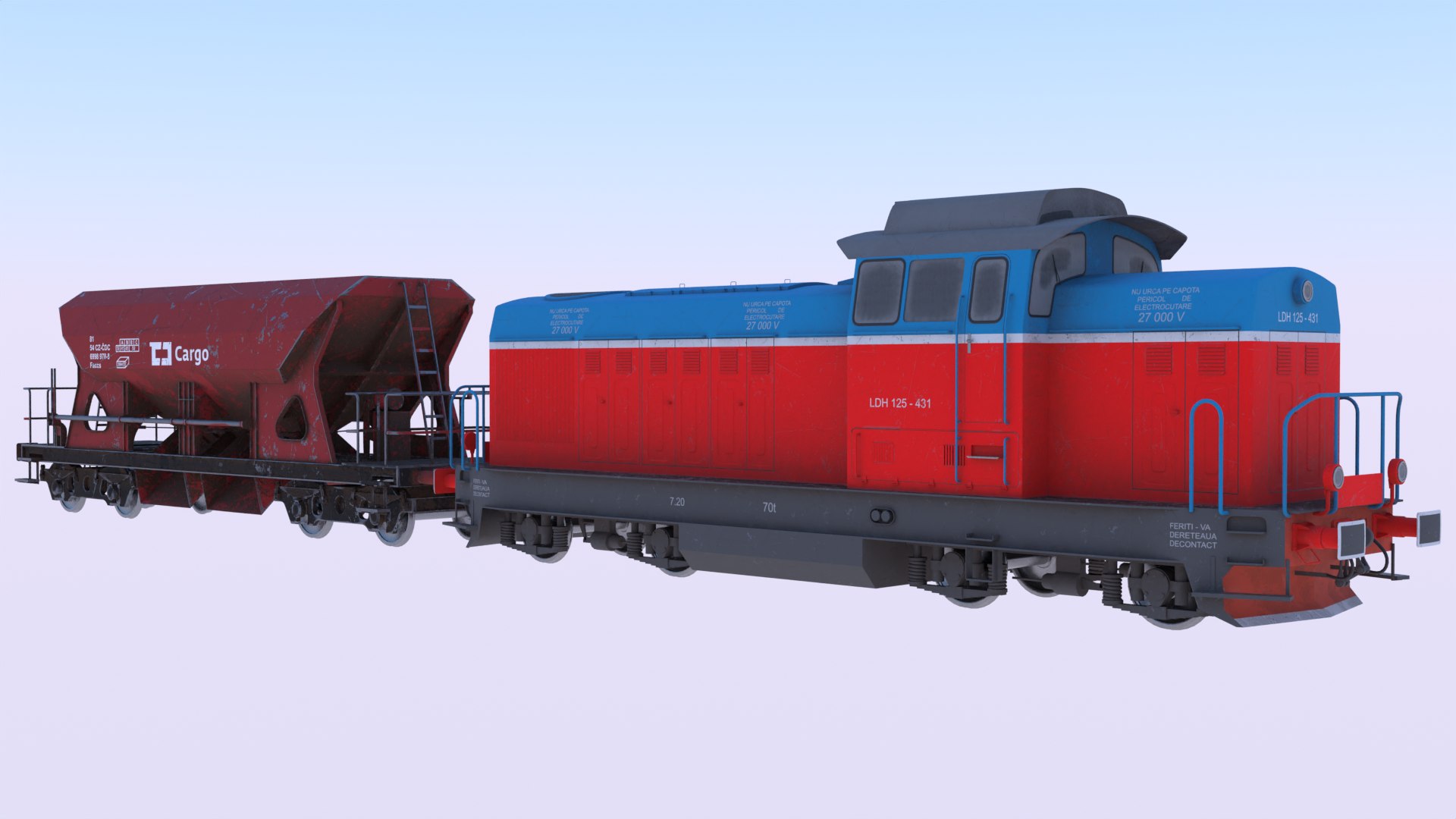 Cargo Train PBR II Model - TurboSquid 2282111