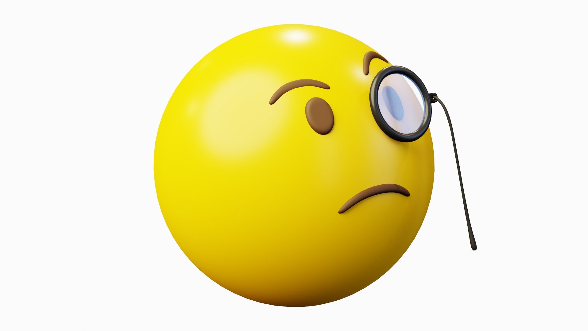 Gentleman with Monocle Emoticon Emoji or Smiley 3D model - TurboSquid 2113360