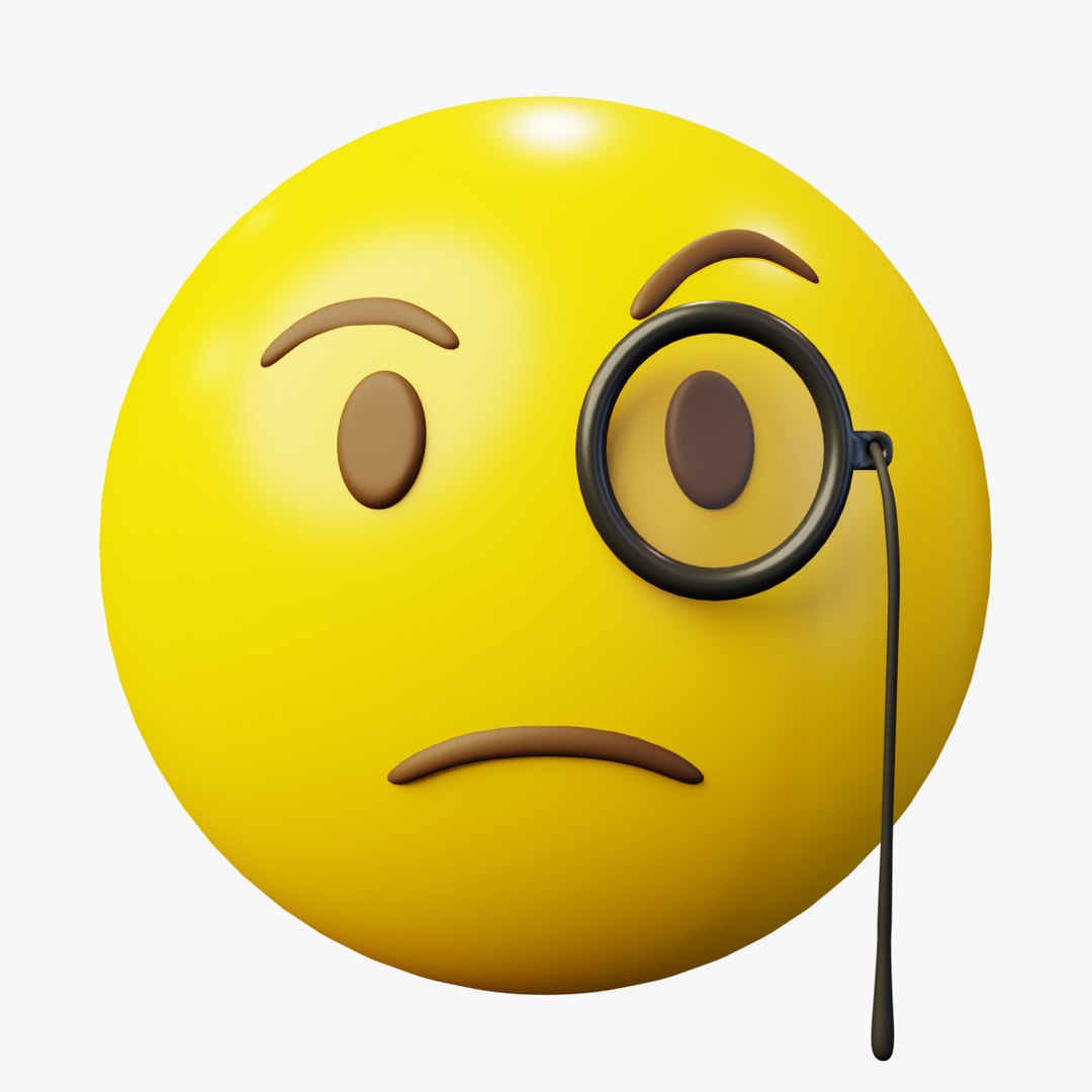 Gentleman with Monocle Emoticon Emoji or Smiley 3D model - TurboSquid 2113360