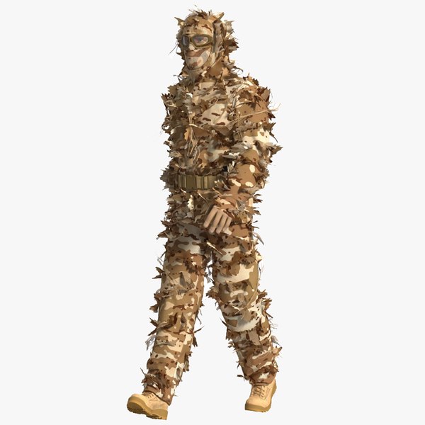 modelo 3d Francotirador con Barrett 98 Bravo Rigged para Cinema 4D ...