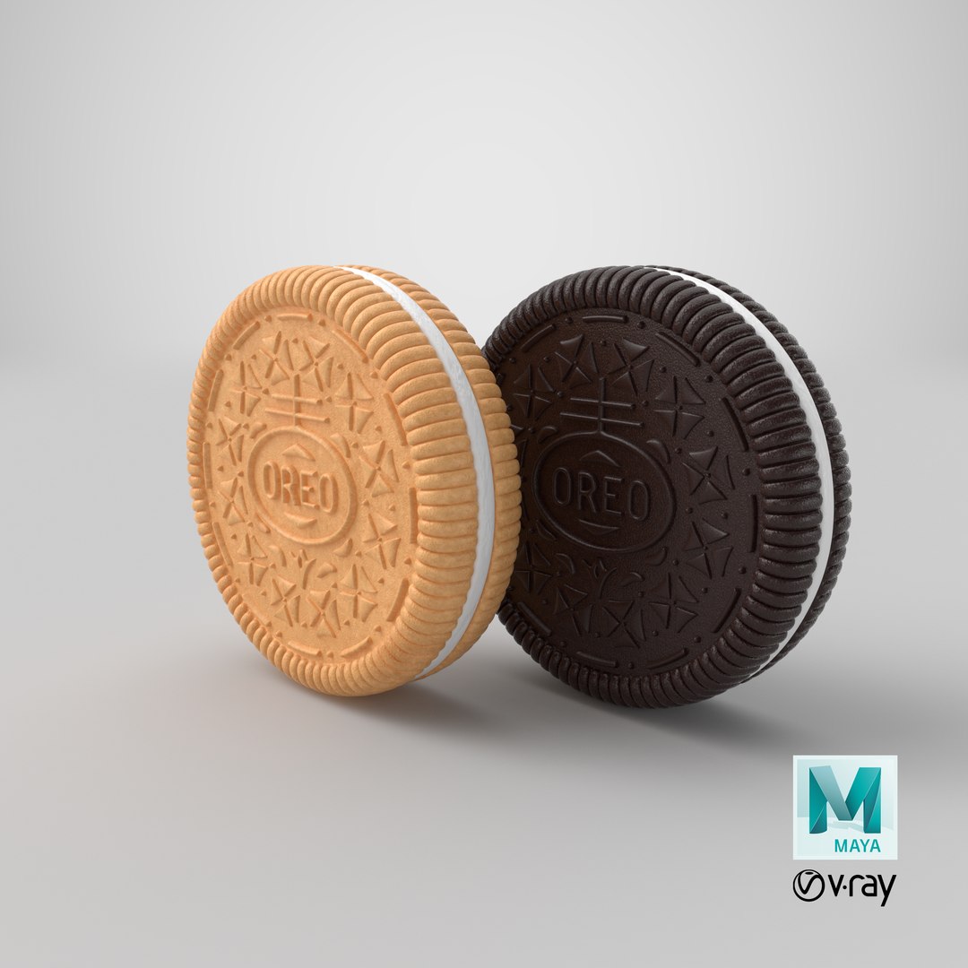 Golden oreo 3D model - TurboSquid 1355102