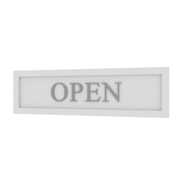 3D Open Sign - TurboSquid 1728365