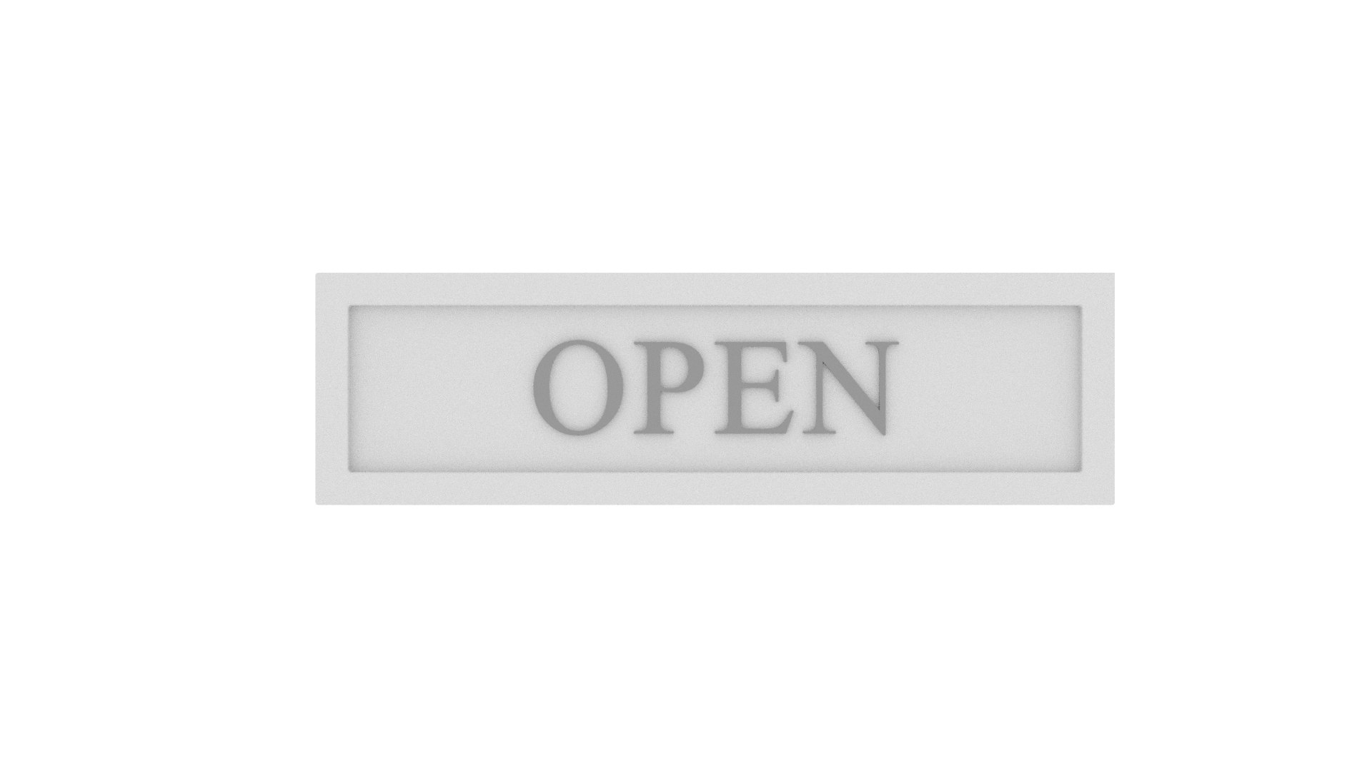 3D Open Sign - TurboSquid 1728365
