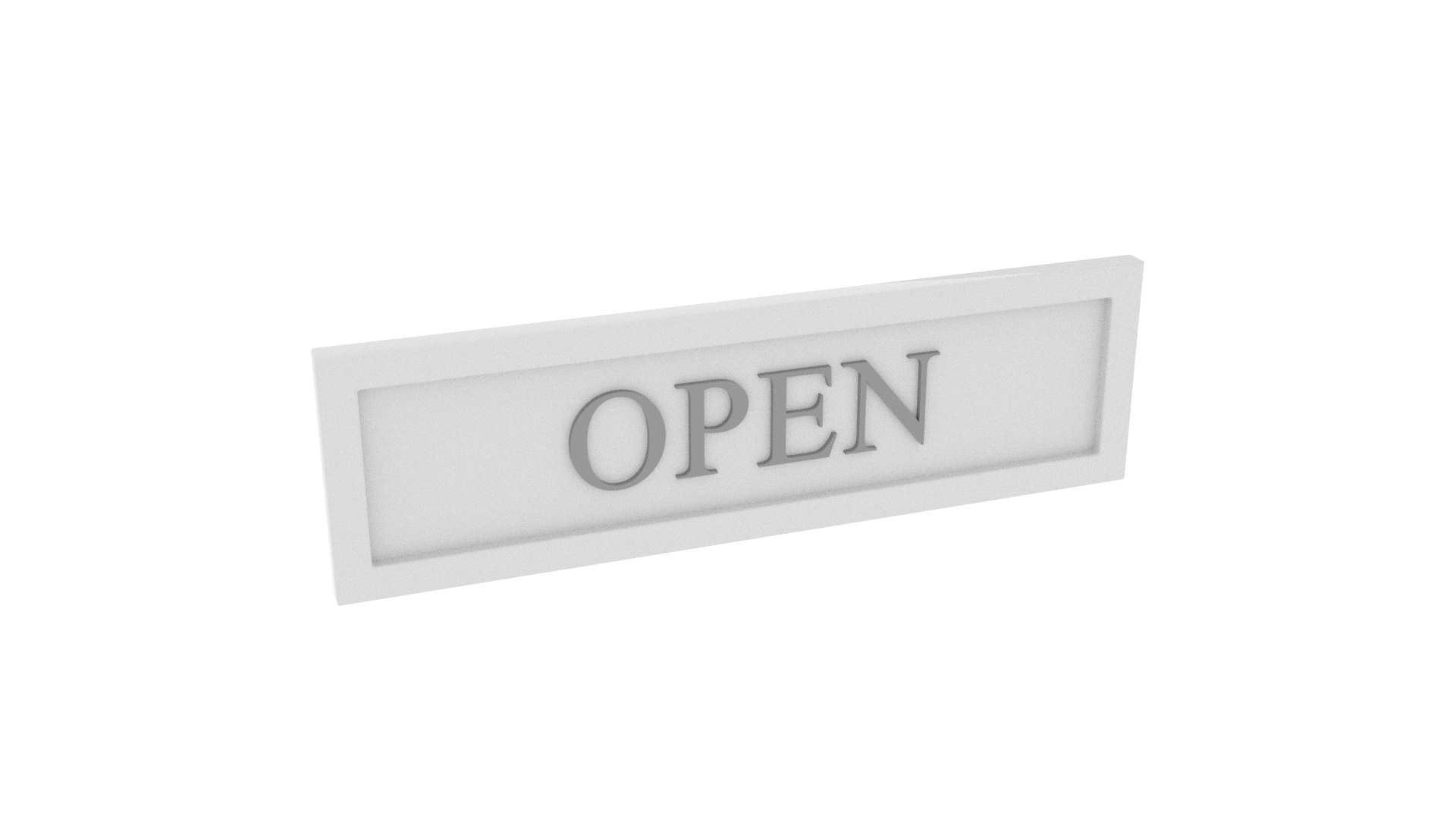 3D Open Sign - TurboSquid 1728365