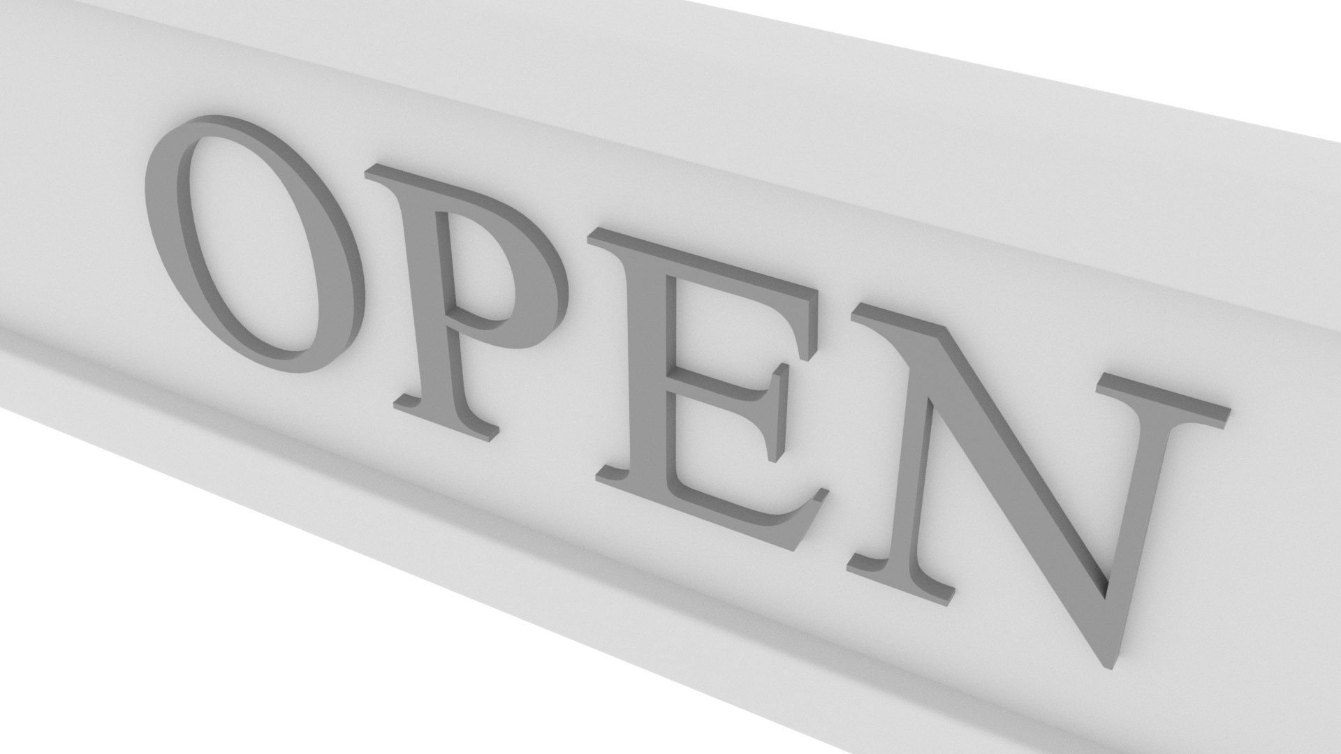 3D Open Sign - TurboSquid 1728365