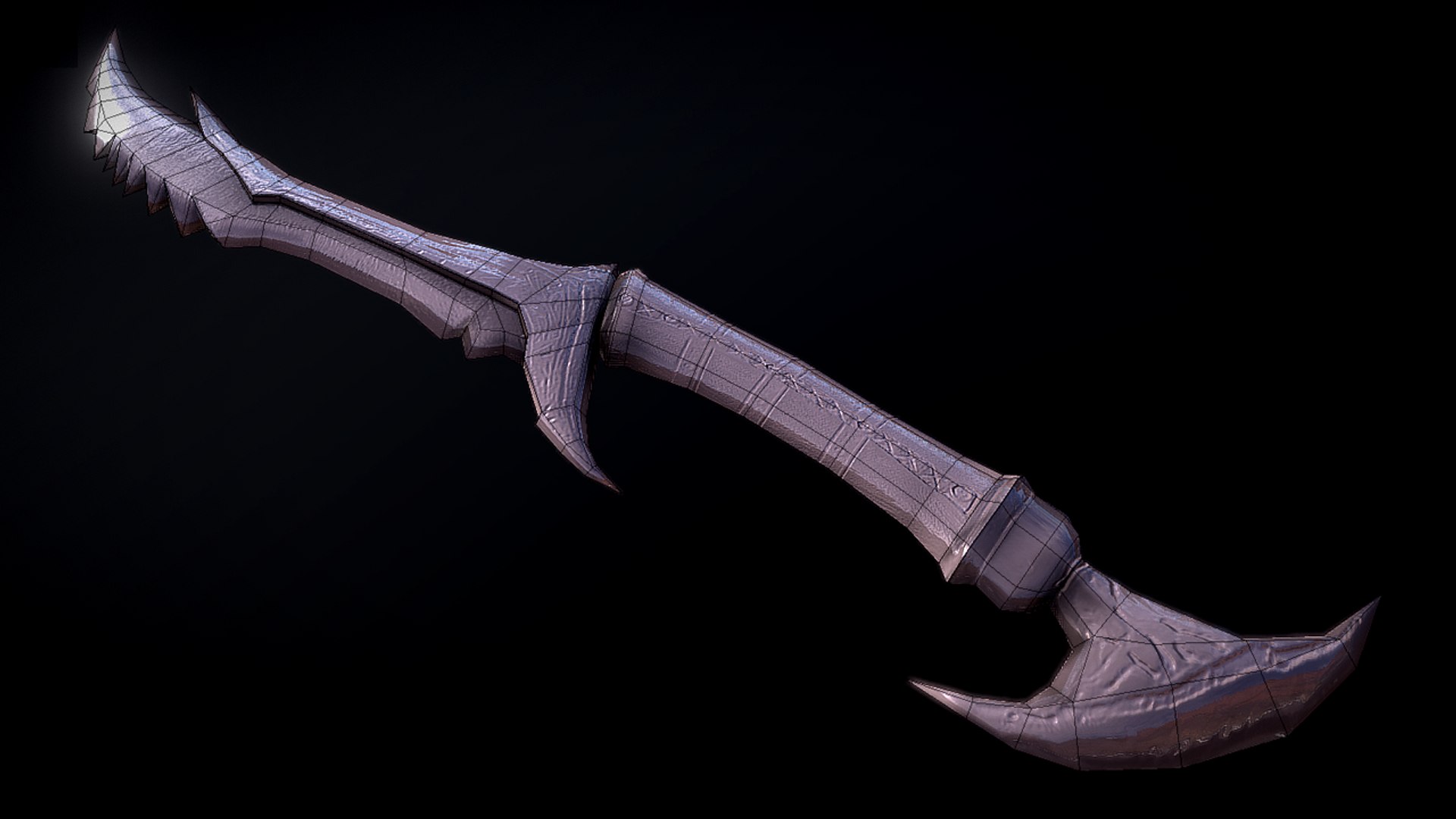 3D Model Skyrim Daedric Dagger - - TurboSquid 1296807
