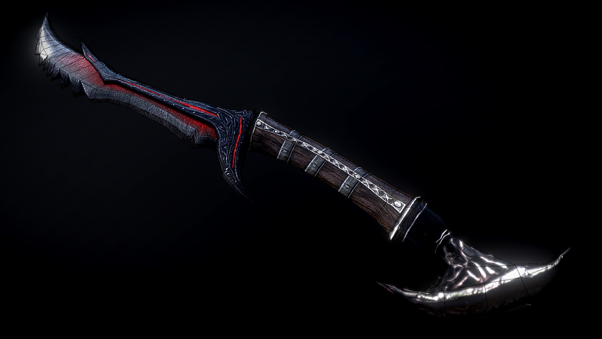 3D Model Skyrim Daedric Dagger - - TurboSquid 1296807