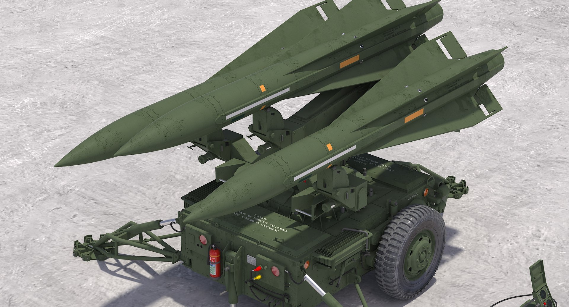 Mim-23 Hawk Green Color 3D Model - TurboSquid 1236137