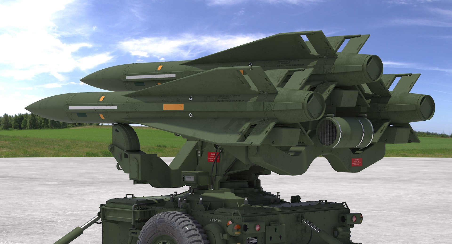 Mim-23 hawk green color 3D model - TurboSquid 1236137