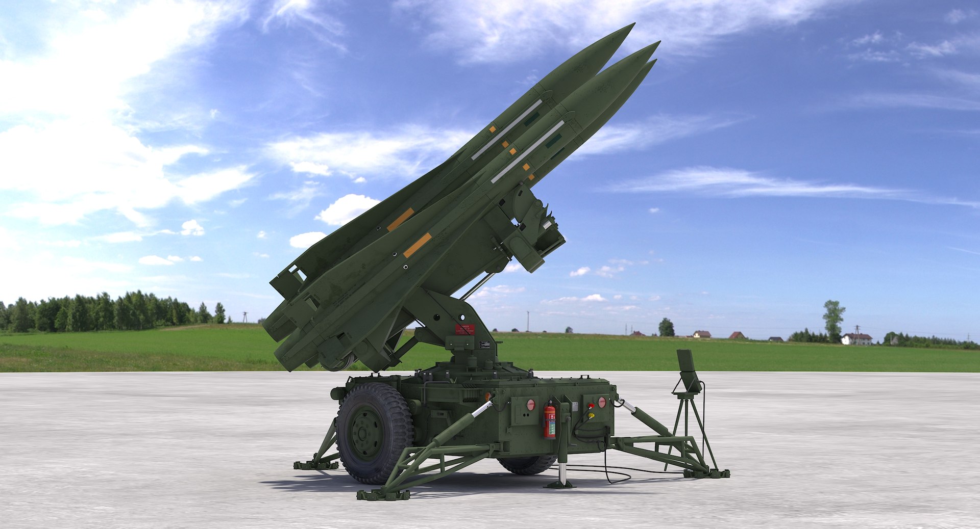 Mim-23 hawk green color 3D model - TurboSquid 1236137