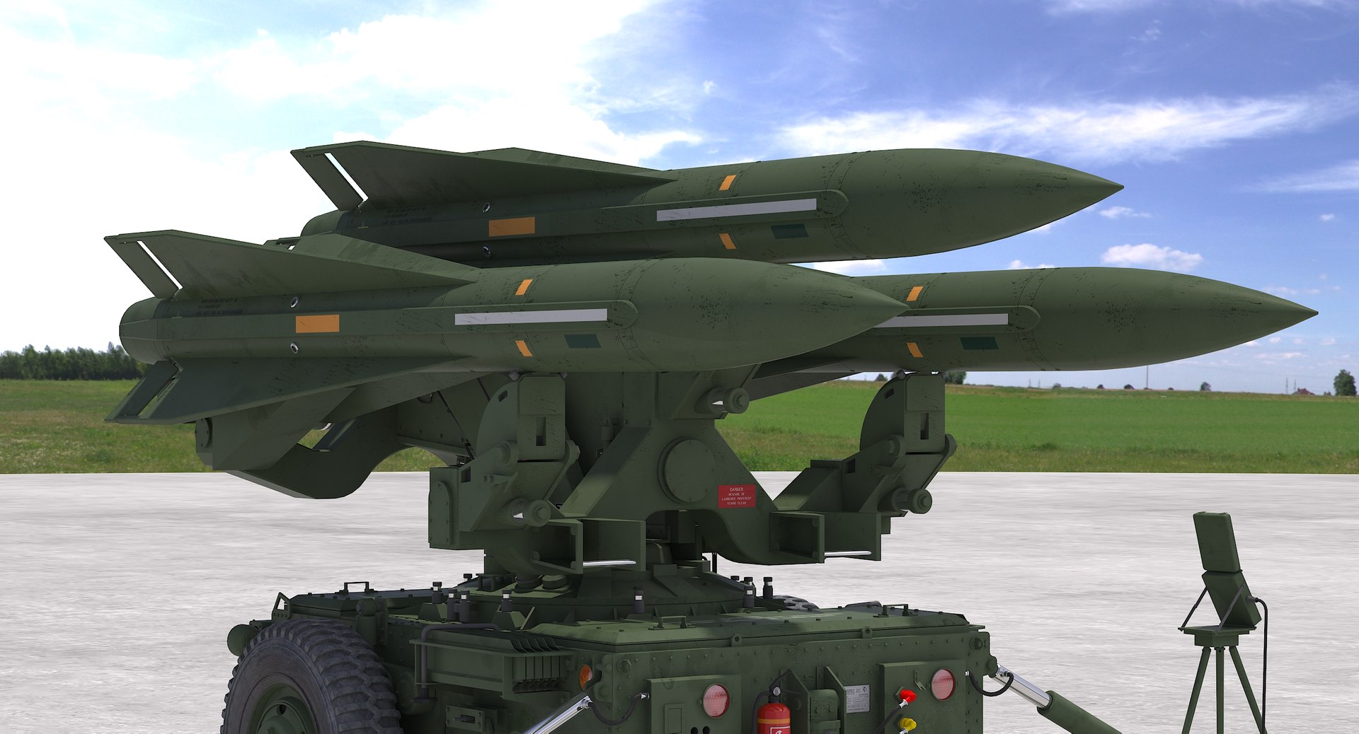Mim-23 Hawk Green Color 3D Model - TurboSquid 1236137