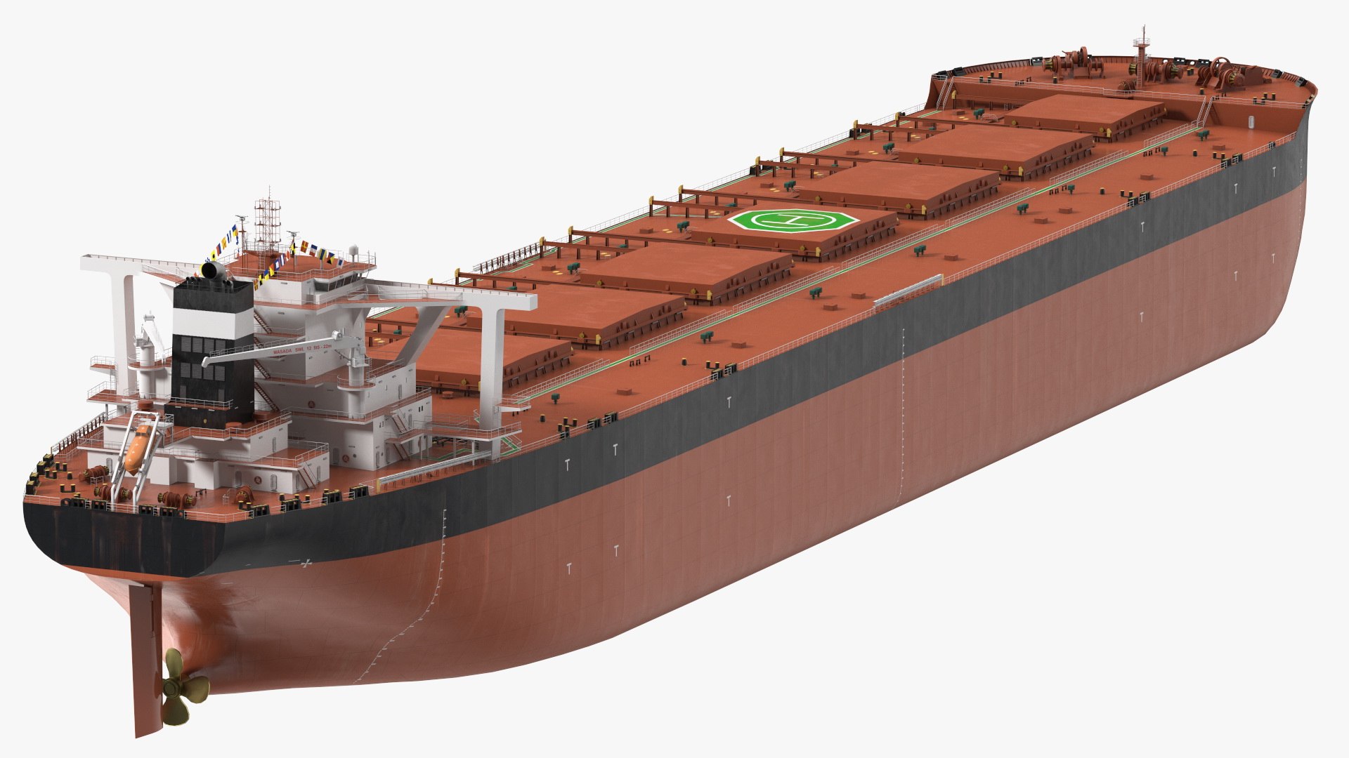 3D model Bulk Carrier Ship Dirty Empty - TurboSquid 1900290